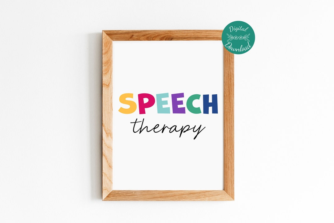 Speech Therapy Wall Decor, Bright and Colorful, Classroom Art for ...