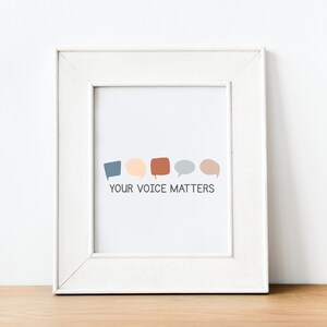 Your Voice Matters Speech Therapy Boho Speech Therapy Art | Etsy