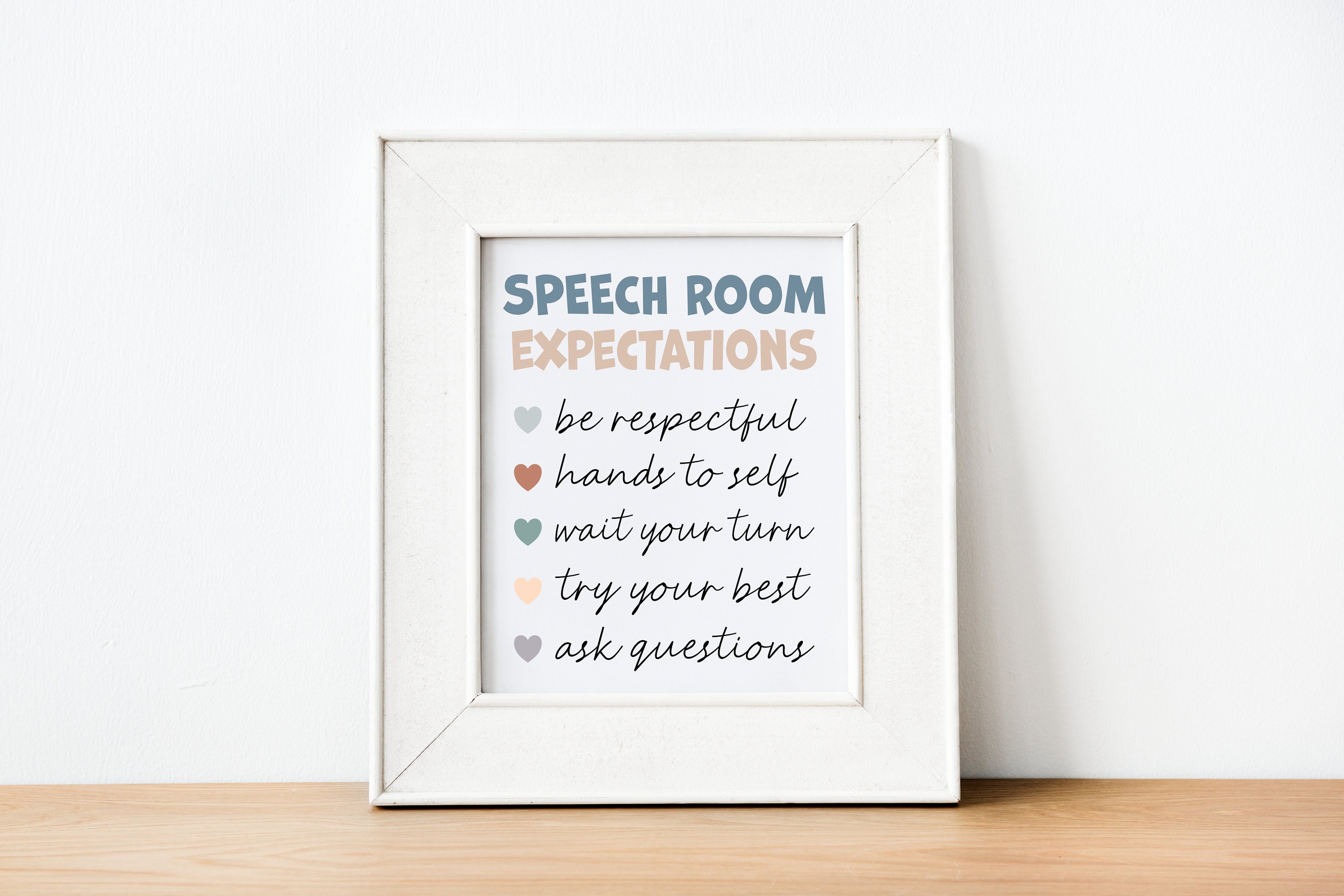Speech Room Expectations Speech Classroom Rules Poster for - Etsy