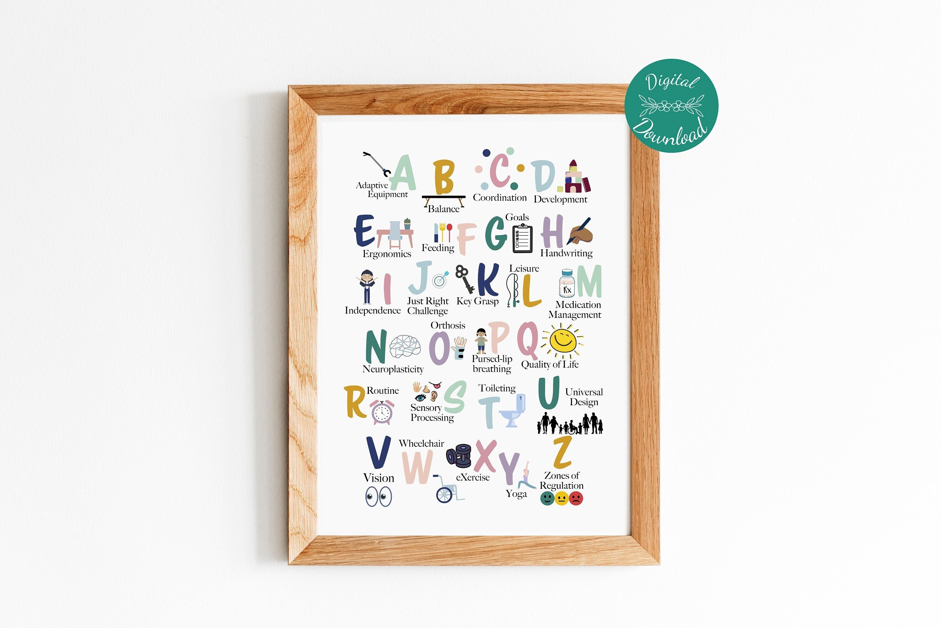Abc's of OT Occupational Therapy Alphabet Poster Therapy - Etsy