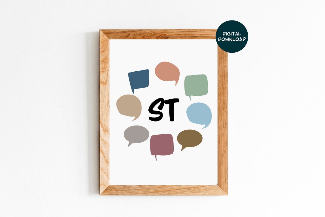 Speech Therapy Poster, Speech Bubble Design, Print for Speech Therapist ...