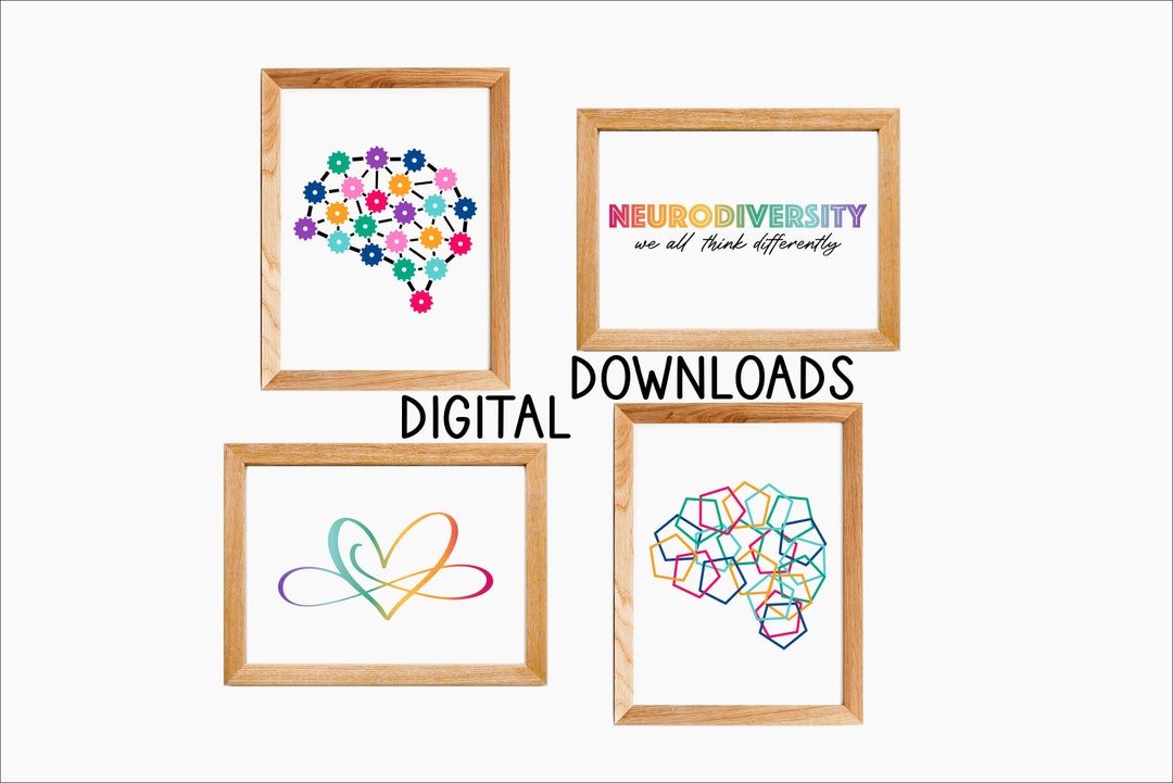 Neurodiversity Poster Bundle, Digital Downloads, 4 Different Prints ...