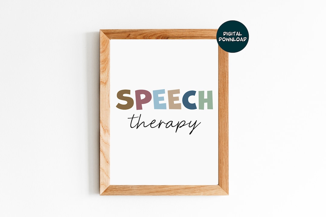Speech Therapy, Speech Therapy Poster, Digital Download for Speech ...