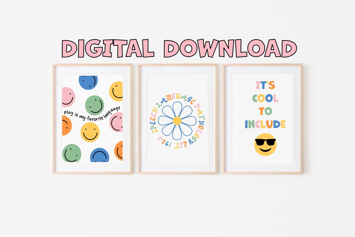 Speech Therapy Retro Bundle 3 Different Posters for Speech - Etsy