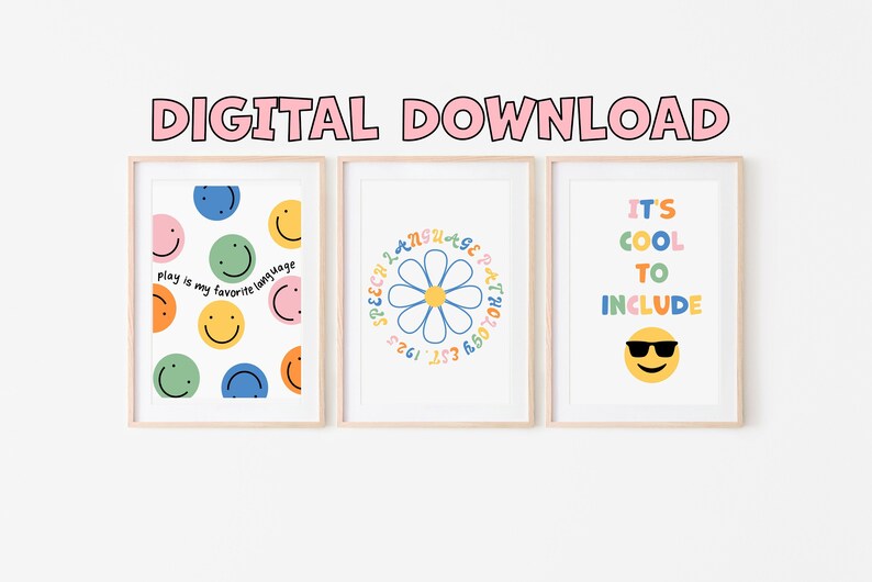 Speech Therapy Retro Bundle 3 Different Posters for Speech - Etsy
