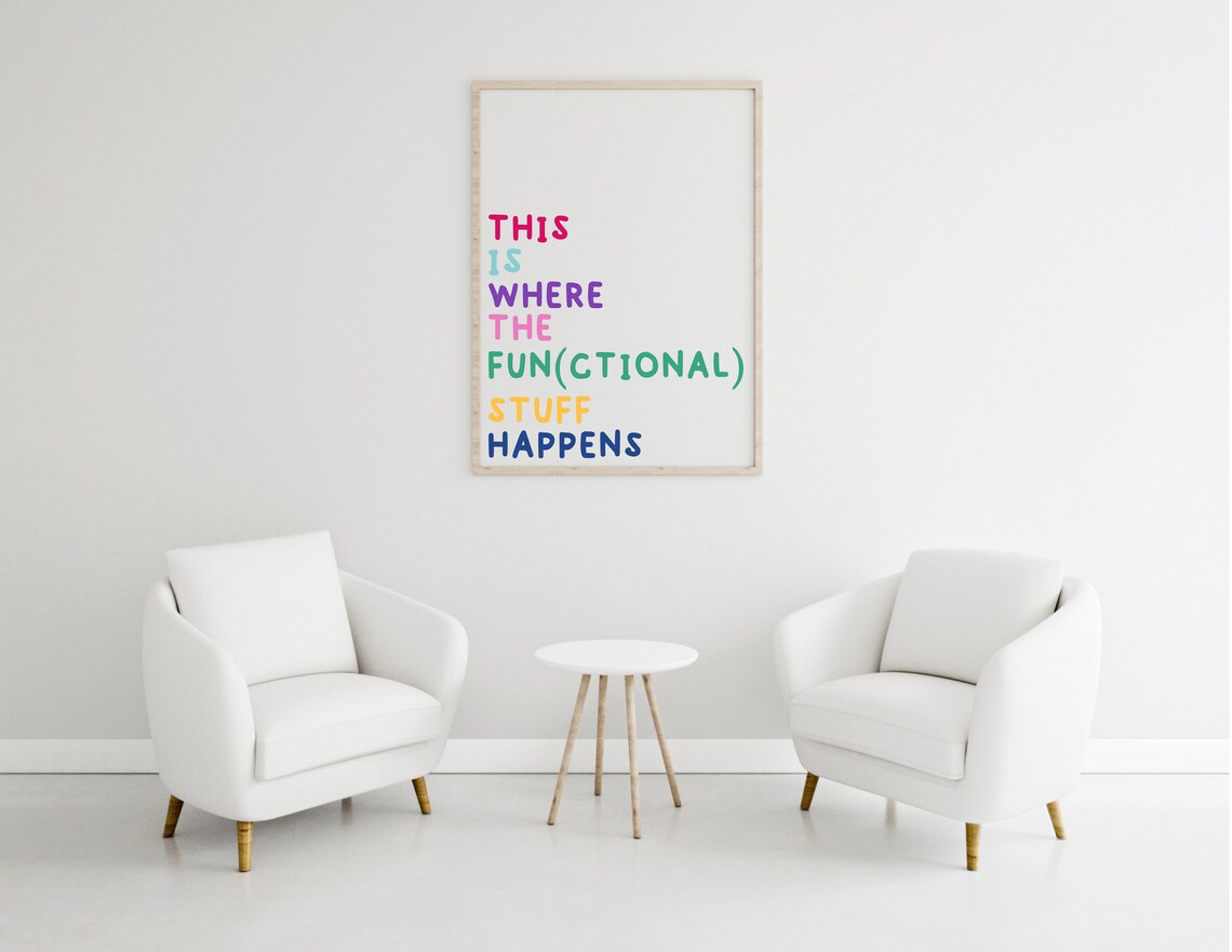 This is Where the Functional Stuff Happens Fun Therapy Office | Etsy