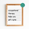 Occupational Therapy Digital Download, Hand Line Art, Poster for Hand ...