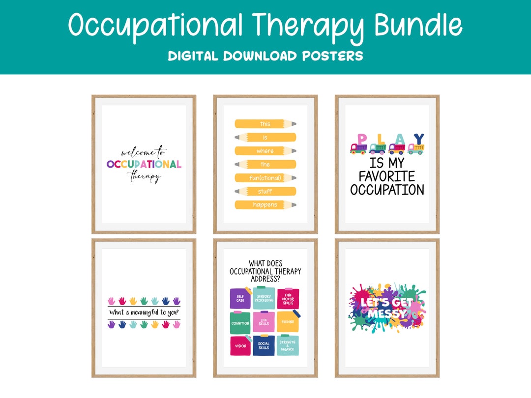 Occupational Therapy Bundle, OT Posters, Let's Get Messy, OT Scope ...