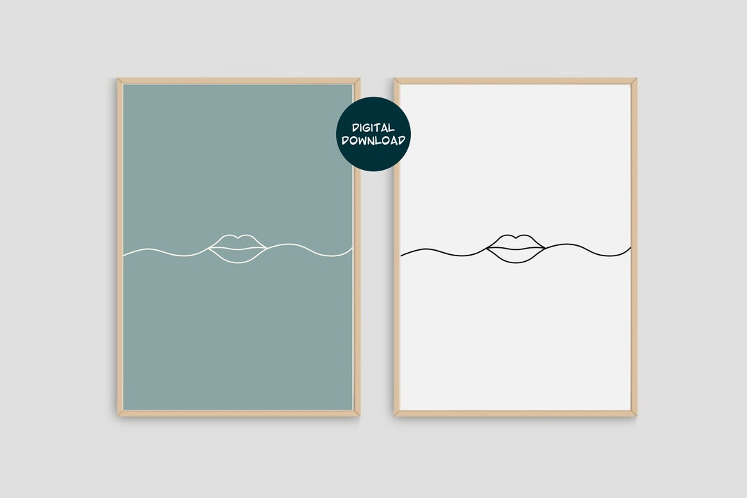 Speech Therapy Digital Download, Abstract Line Art, Lips Art, Speech ...