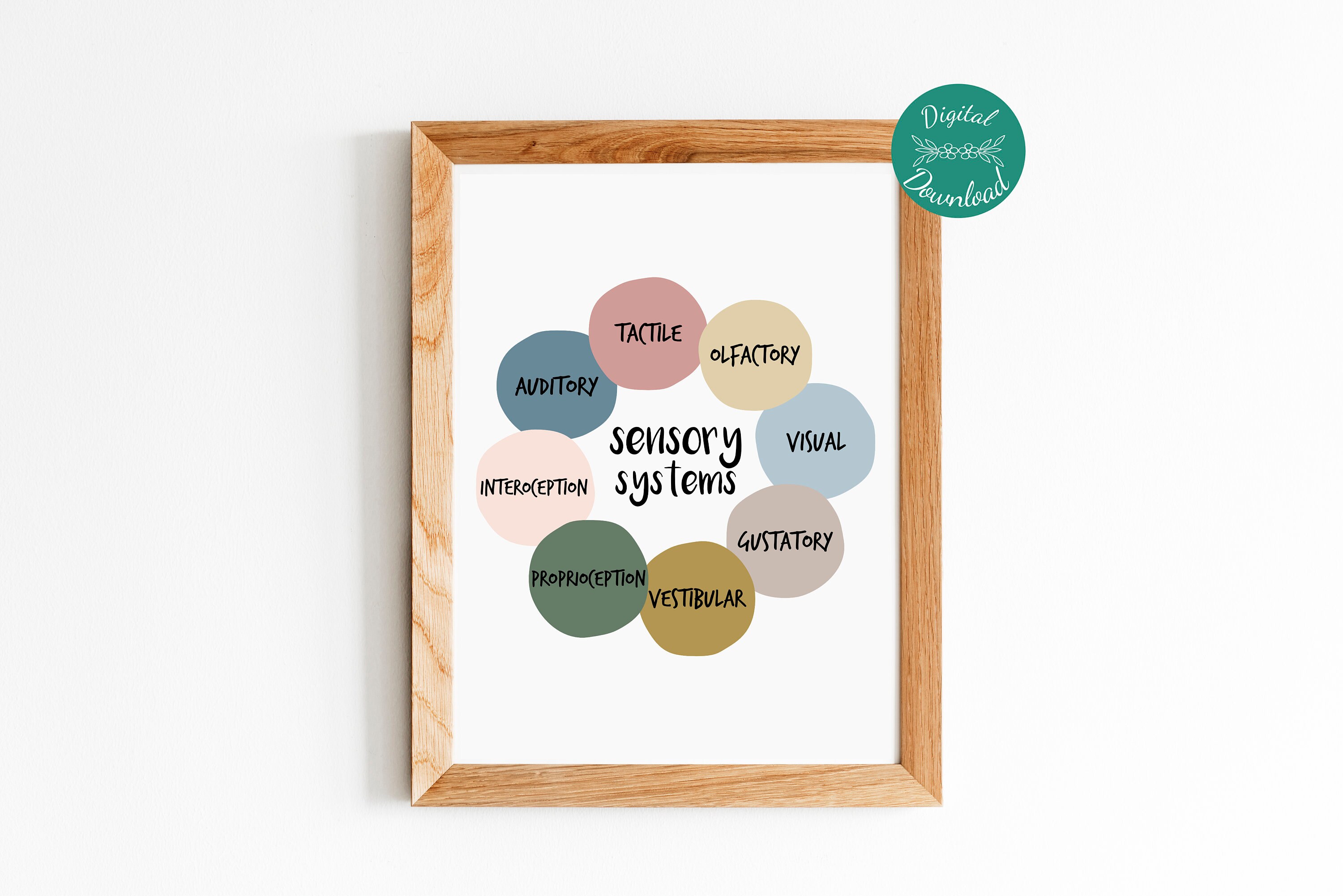Sensory Systems Poster Educational Print Sensory | Etsy