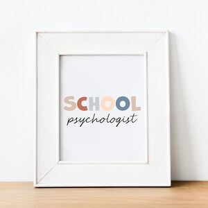 School Psychologist Poster, Printable Download, Psychology Office Decor ...