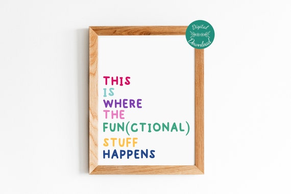 This is Where the Functional Stuff Happens Fun Therapy Office | Etsy