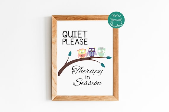 Therapy in Session Sign for Speech Therapists Occupational | Etsy