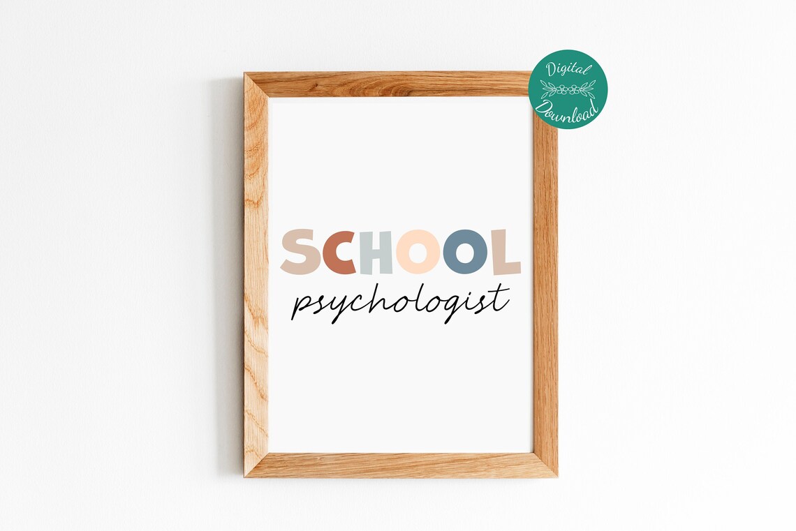 School Psychologist Poster Printable Download Psychology - Etsy