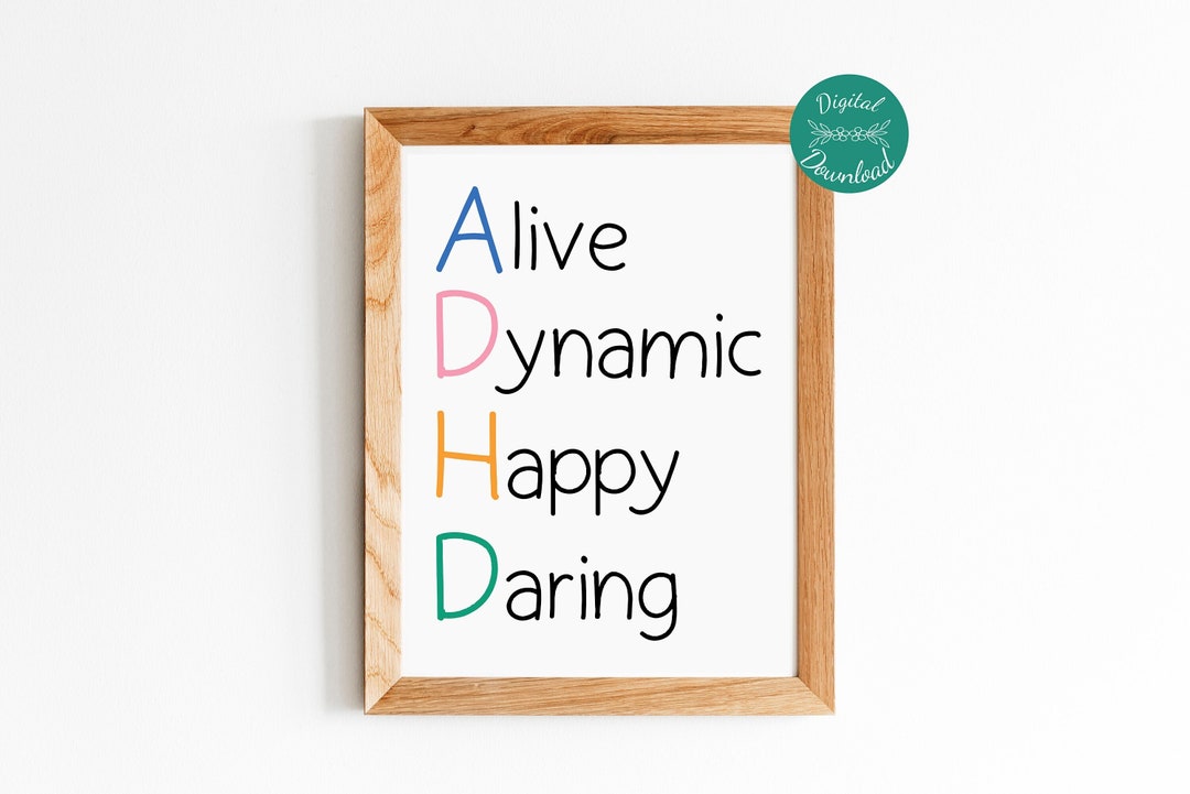 ADHD Poster, ADHD Print, Classroom Wall Decor, Office Art, Art for Kids ...
