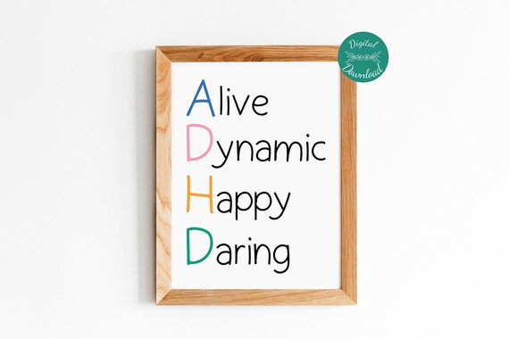 ADHD Poster ADHD Print Classroom Wall Decor Office Art Art | Etsy