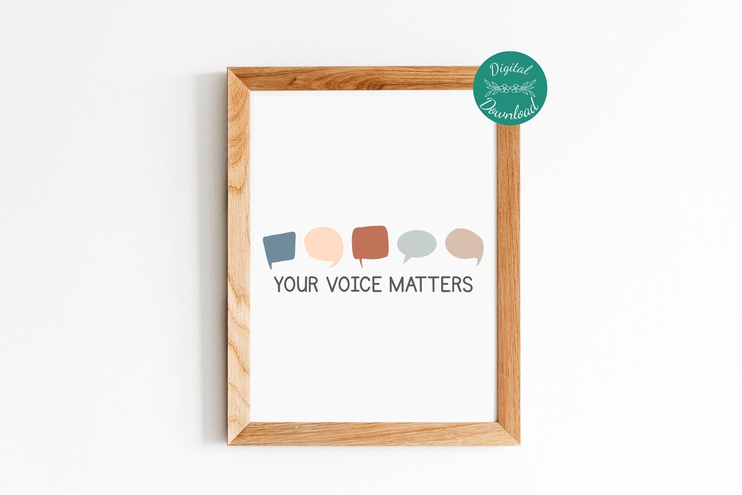 Your Voice Matters Speech Therapy Boho Speech Therapy Art - Etsy