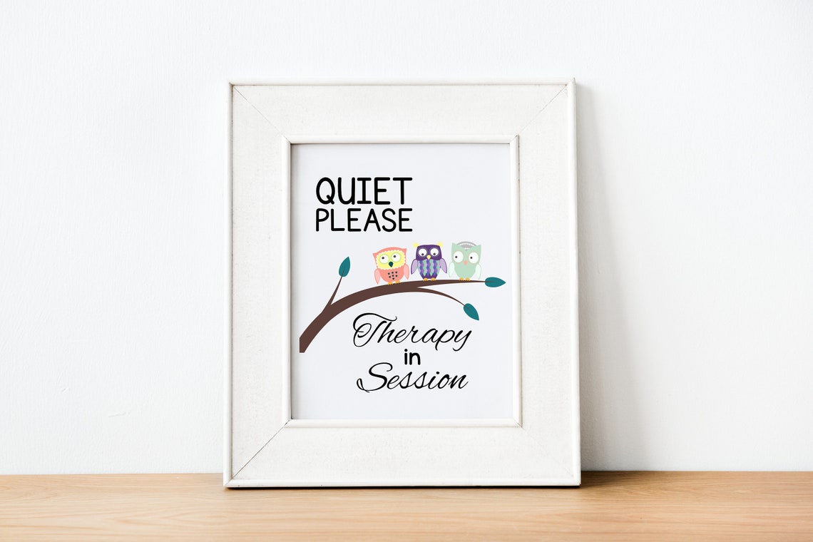 Therapy in Session Sign for Speech Therapists Occupational | Etsy