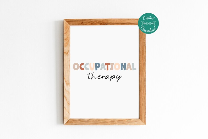 Occupational Therapy Occupational Therapy Poster OT Print | Etsy