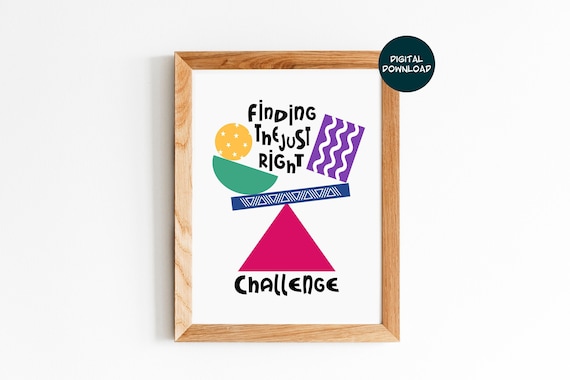 Finding the Just Right Challenge Digital Download Therapy | Etsy
