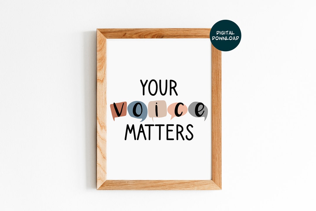 Your Voice Matters, Speech Therapy, Boho Speech Therapy Art, Speech ...