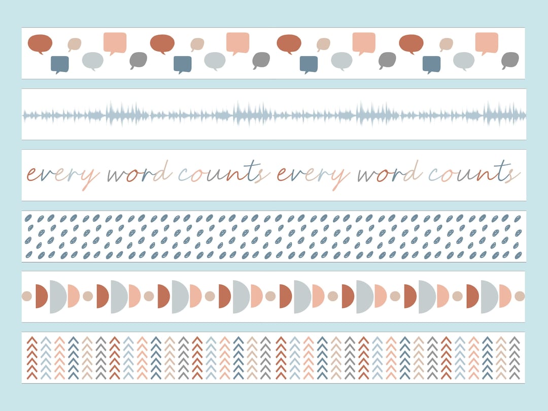 Speech Therapy Bulletin Board Borders, Digital Download, Neutral Boho ...
