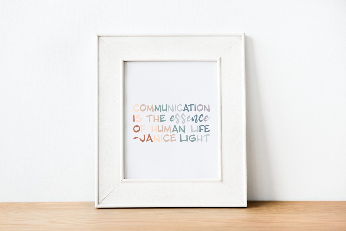 Communication Poster Speech Therapy Quote Speech Therapy - Etsy