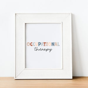 Occupational Therapy Occupational Therapy Poster OT Print | Etsy