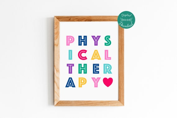 Physical Therapy Wall Art Bright and Colorful Office Decor - Etsy