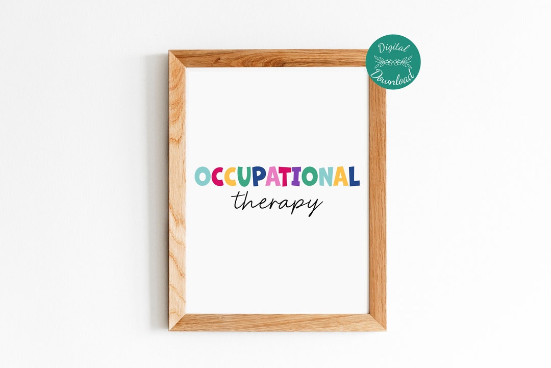 Occupational Therapy Poster, Bright and Colorful, Printable Art for ...