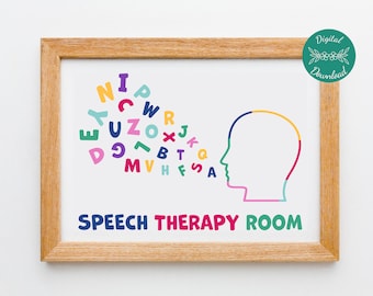 Speech Therapy Poster Printable Speech Therapy Classroom - Etsy