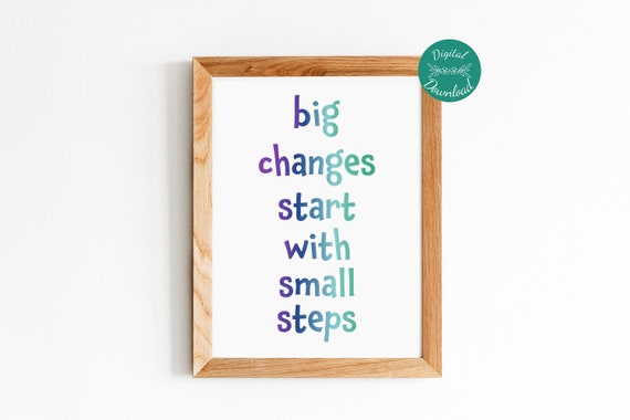 Physical Therapy Poster Big Changes Start With Small Steps | Etsy