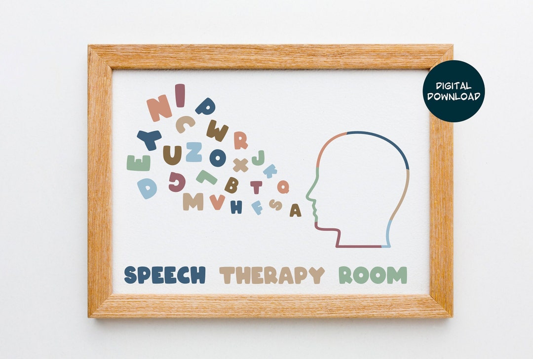 Speech Therapy Room, Speech Room Poster, Digital Download Print for ...