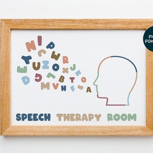 Speech Therapy Room, Speech Room Poster, Digital Download Print for ...