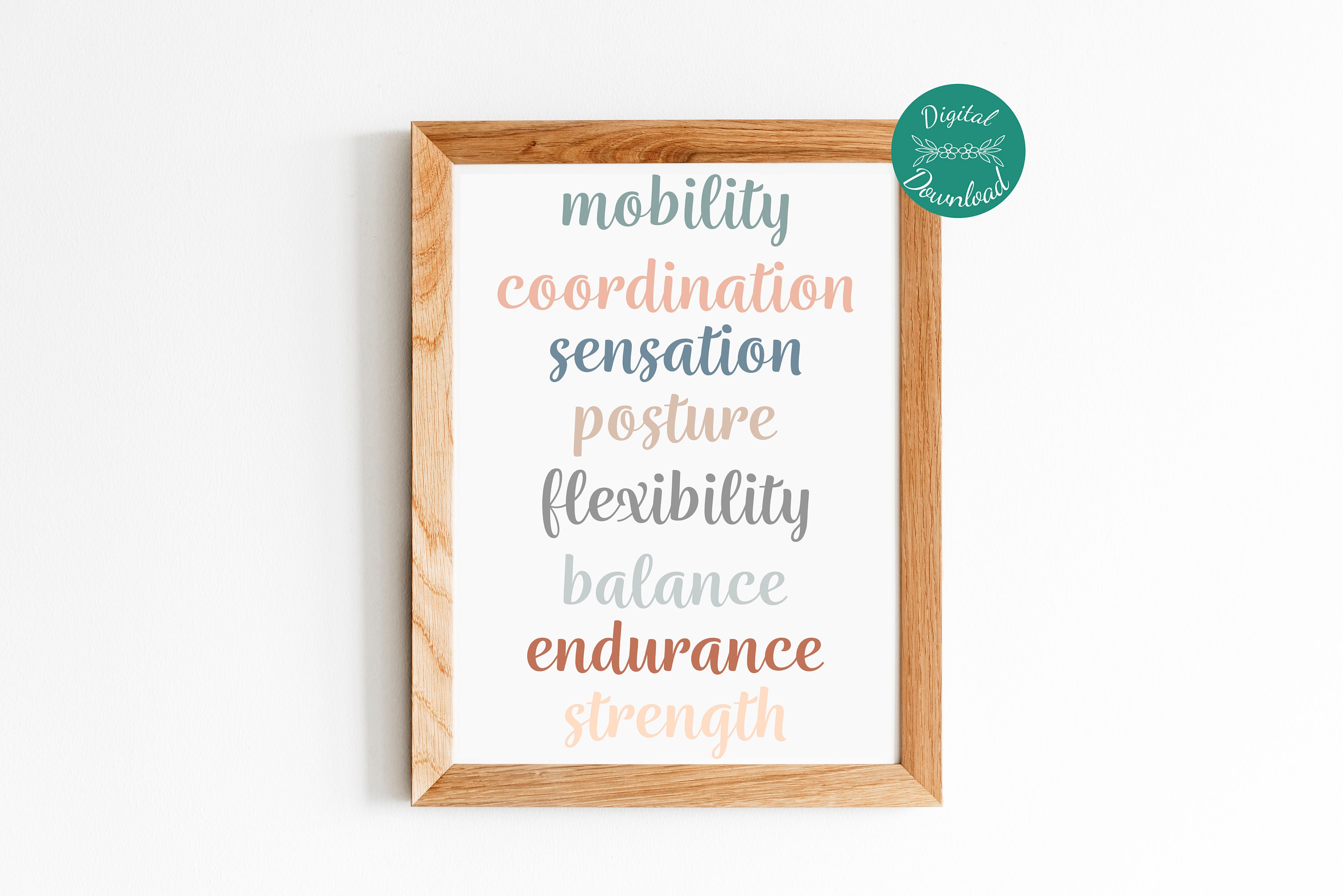 Physical Therapy Terminology Physical Therapy Office Decor - Etsy
