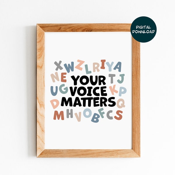 Your Voice Matters Poster - Etsy