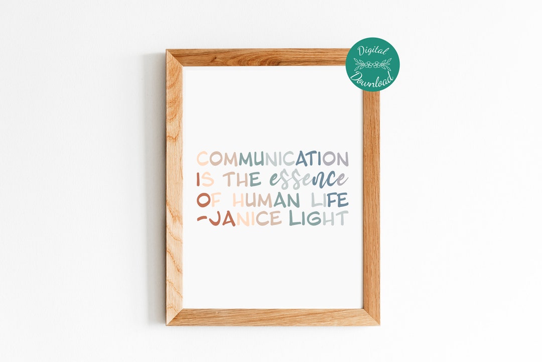 Communication Poster, Speech Therapy Quote, Speech Therapy Poster ...