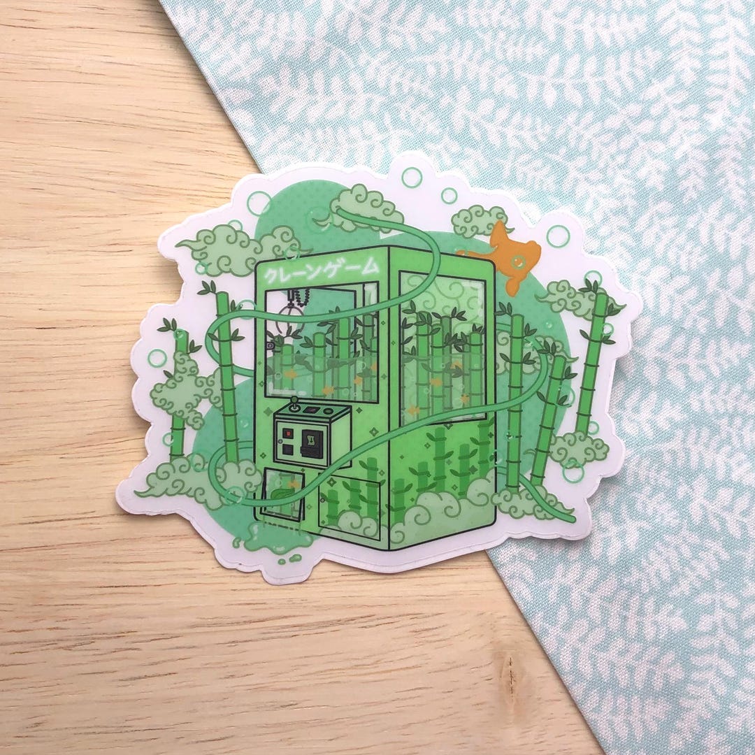 Bamboo Crane Game (overflow) Sticker 1 of 1 | Japanese Claw Machine ...