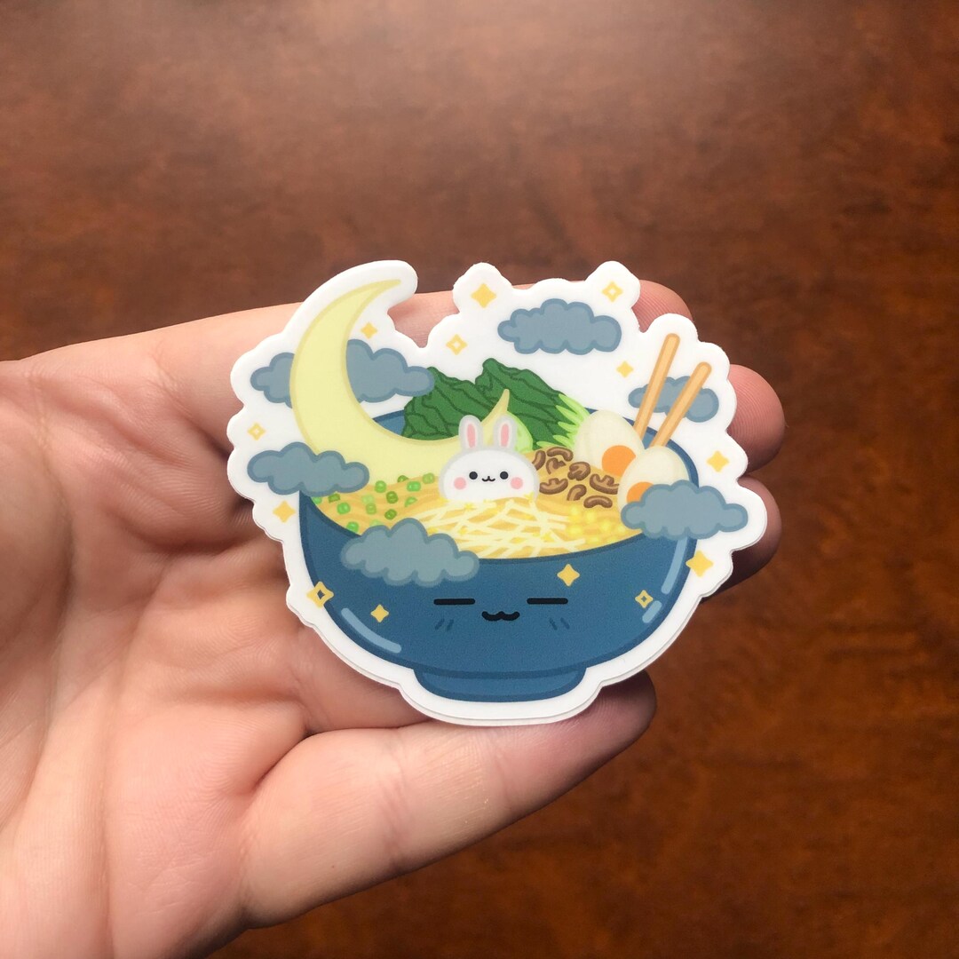 Cute Kawaii Japanese Lunar Night Bunny Rabbit Miso Ramen Noodle Soup ...