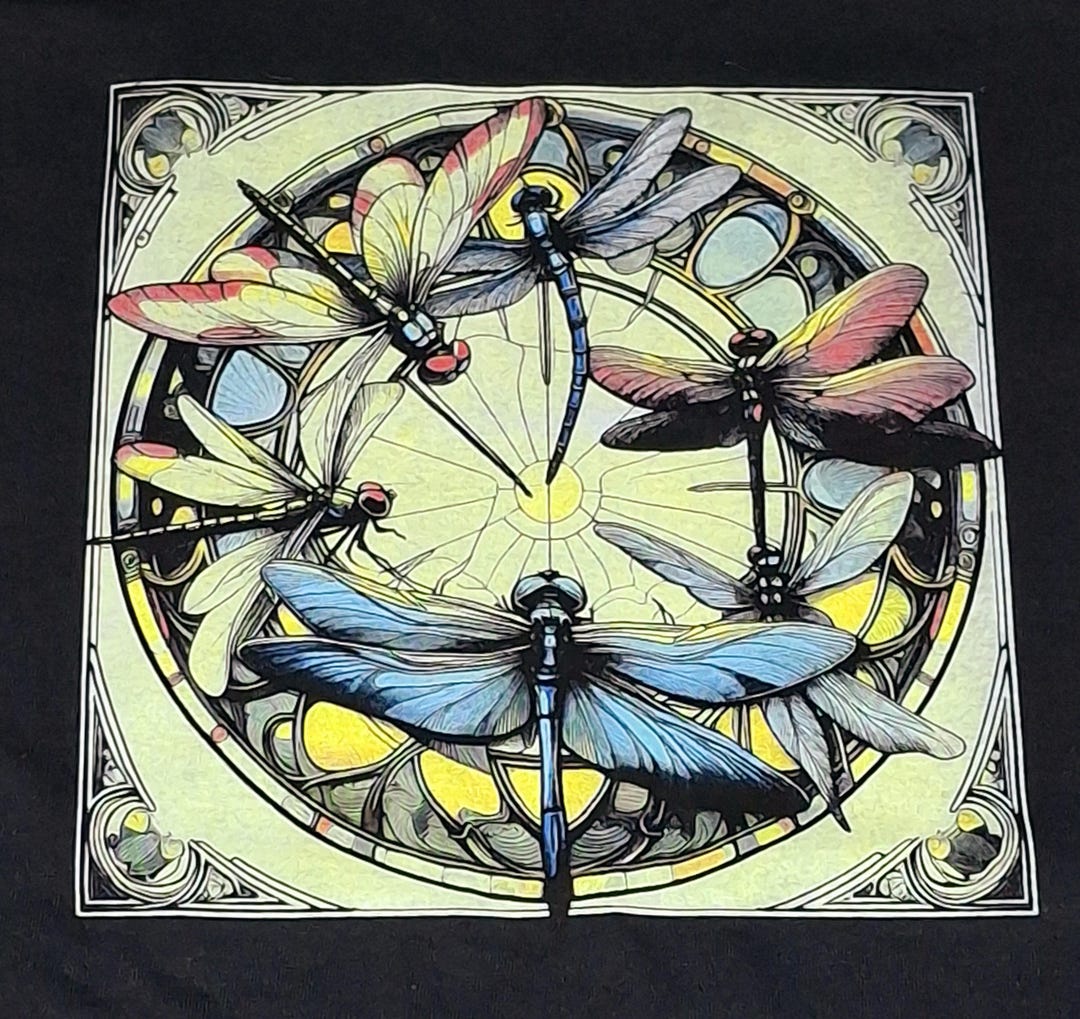 Art Nouveau Dragonflies in Color - Etsy