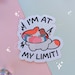 I'm at My Limit! Screaming Calico Cat Sticker - Etsy