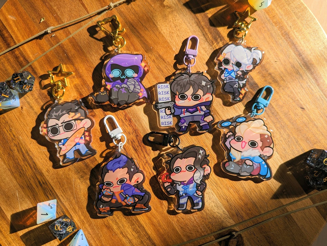 VALORANT Keychain | 2.3" Charms Ft. Chamber, Omen, Yoru, Iso, Fade ...