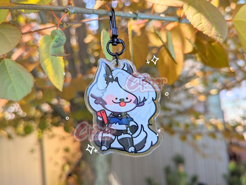 Helluva Boss Inspired Keychain | 2.3" Charms Ft. Moxxie & Millie ...