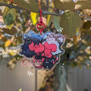 Helluva Boss Inspired Keychain | 2.3" Charms Ft. Moxxie & Millie ...