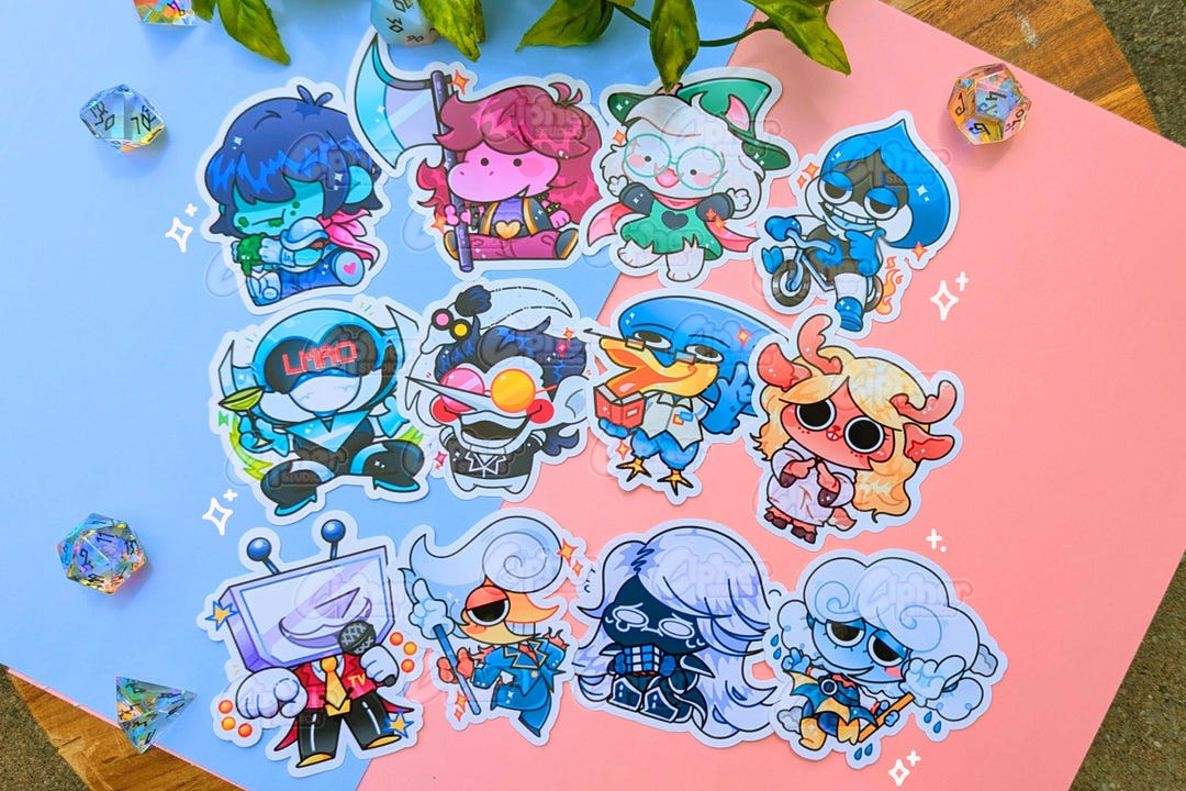 DELTARUNE Stickers Ft Kris, Ralsei, Susie, Tenna, Spamton, Noelle ...