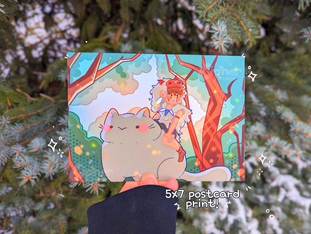 Princess Meow-nonoke art Print - Etsy