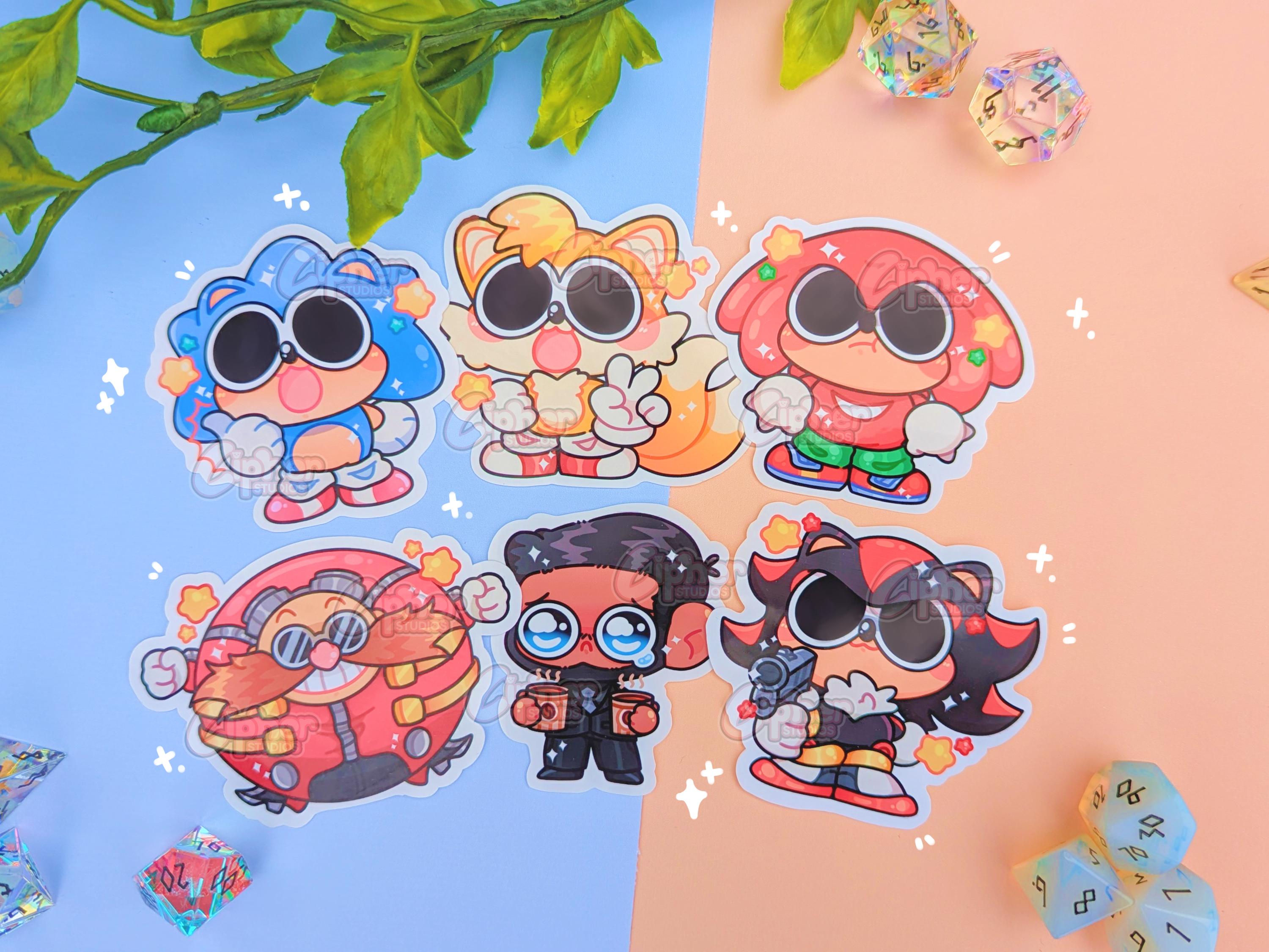 SONIC Inspired Stickers! [ft. Sonic, Tails, Knuckles, Shadow, Eggman ...