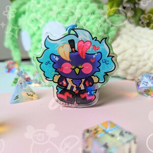 Helluva Boss Inspired Keychain | 2.3" Charms Ft. Ozzy & Fizzarolli ...