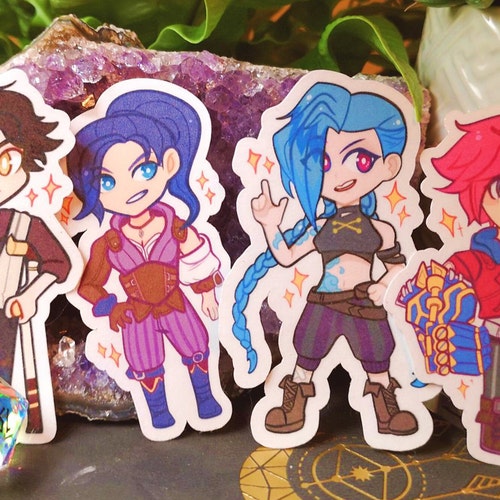 Arcane League of Legends Stickers // Jinx Vi Caitlyn Silco - Etsy