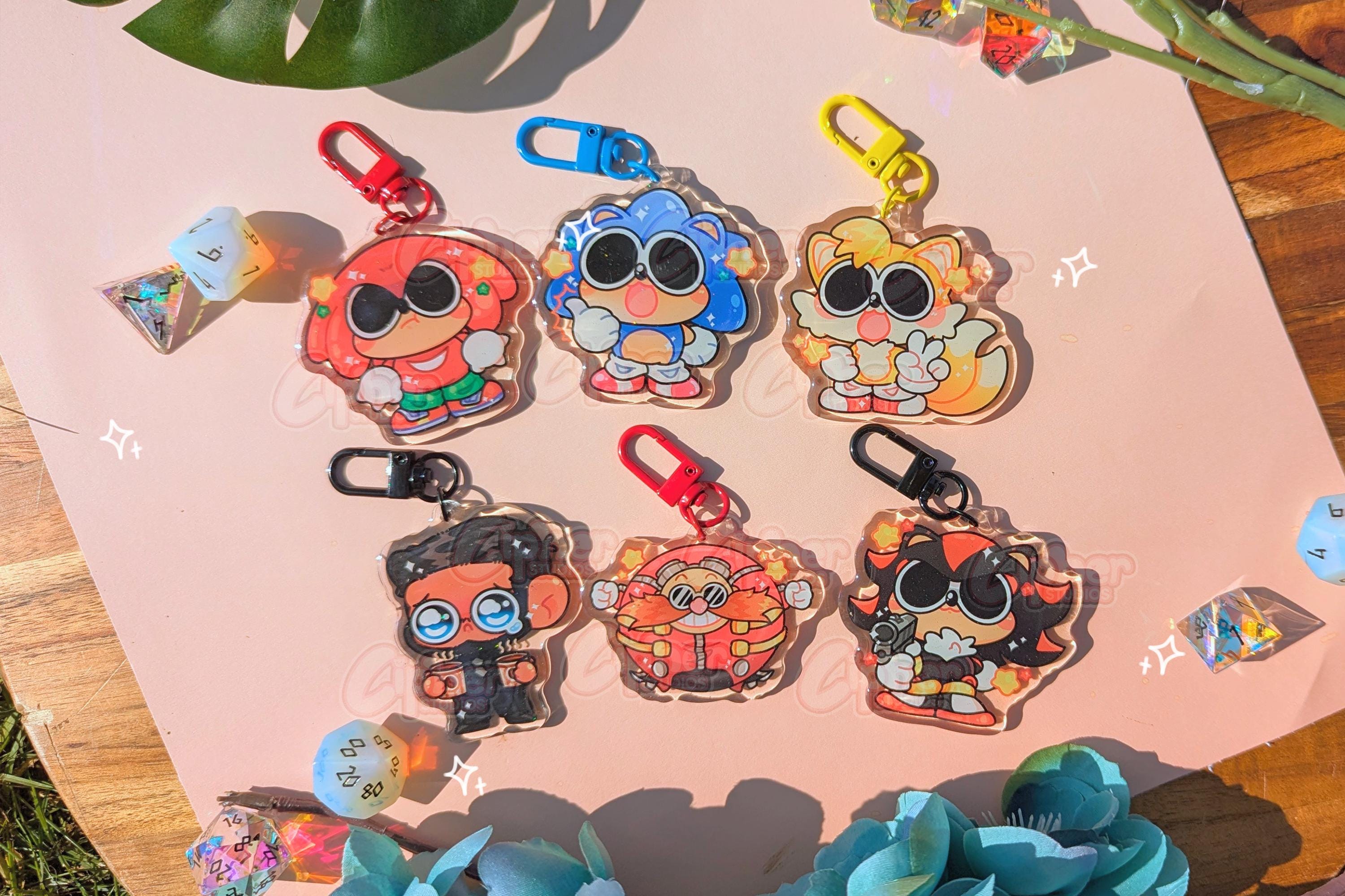 SONIC Inspired Keychain | 2.3" Charms Ft. Sonic, Shadow, Tails ...